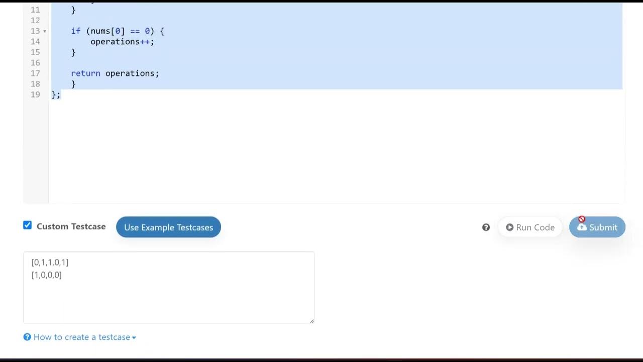100346 Minimum Operations To Make Binary Array Elements Equal To One