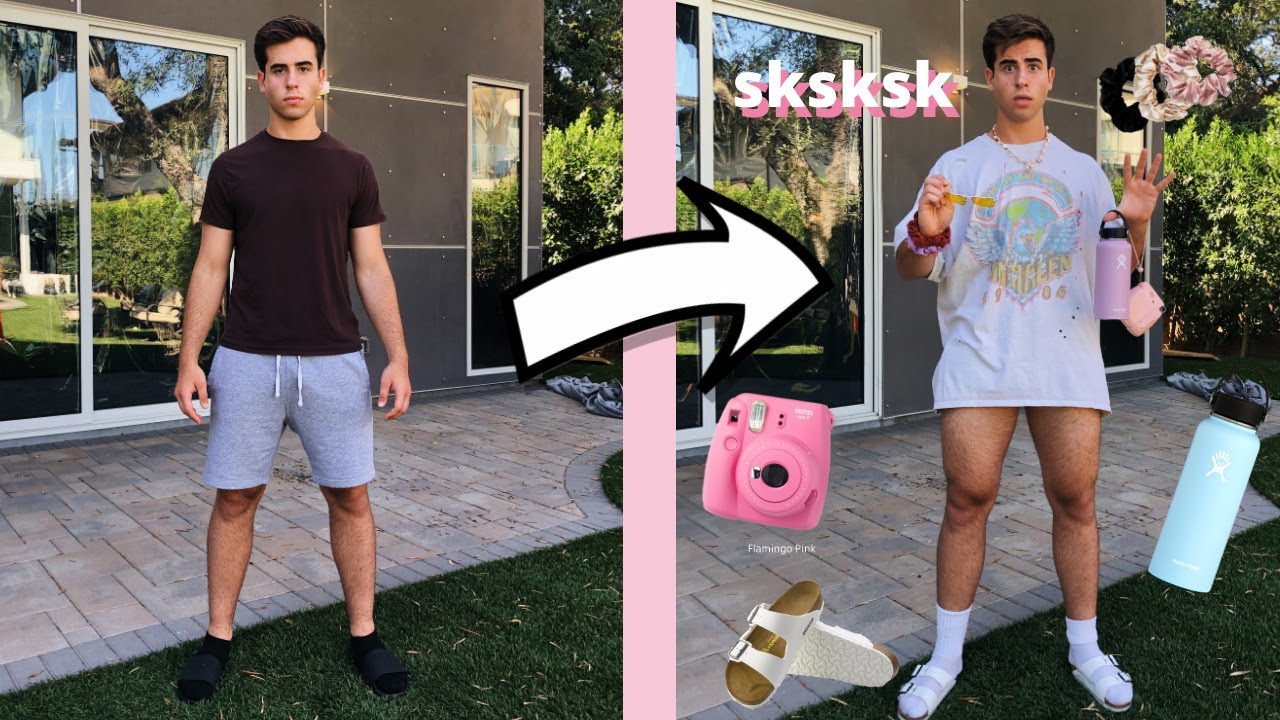 Transforming My Boyfriend Into The Ultimate VSCO Girl! - YouTube