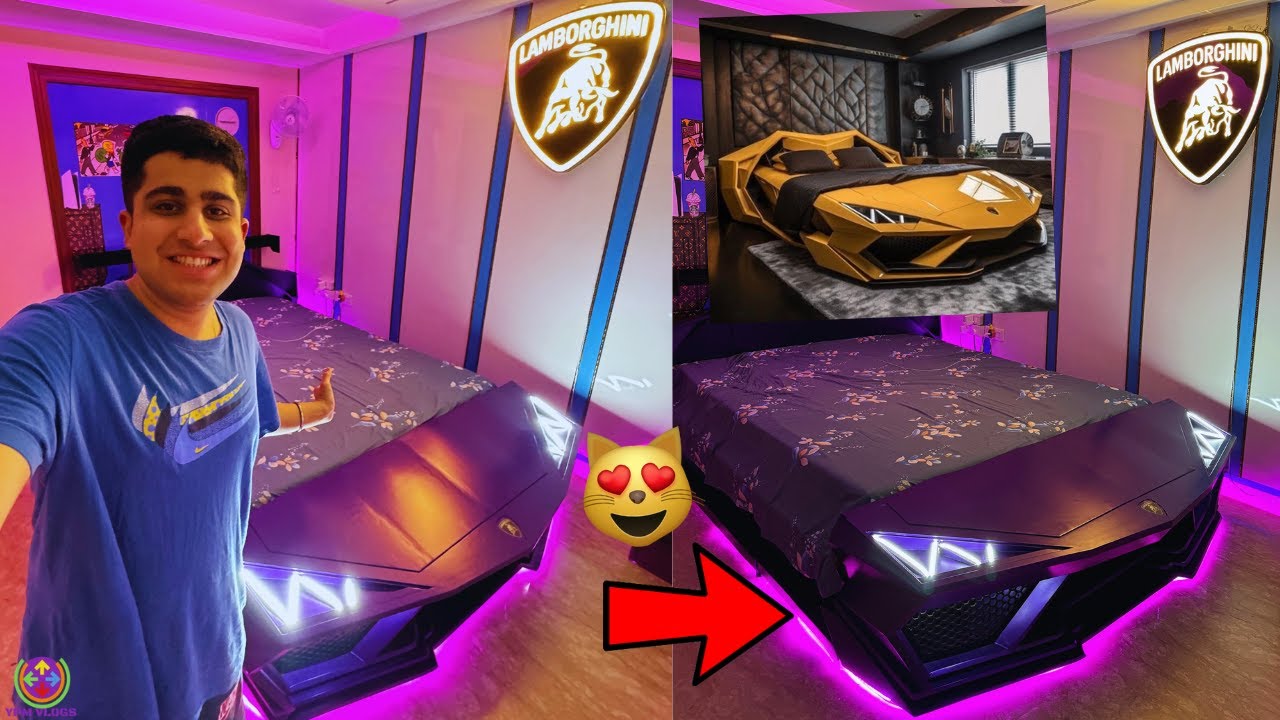 MY LAMBORGHINI HURACAN BED IS HERE - FIRST TIME ON YOUTUBE !! - YouTube
