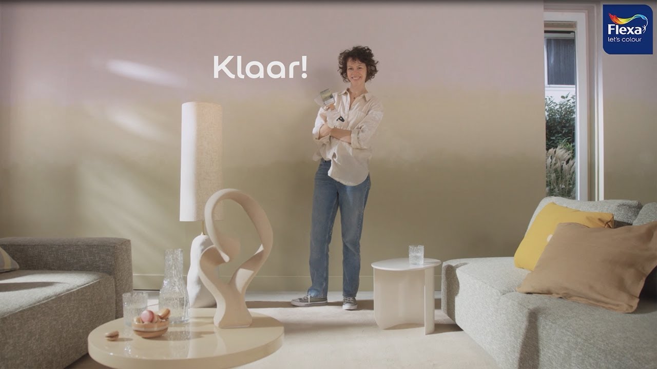 HOE SCHILDER IK EEN OMBRE-EFFECT OP DE MUUR | Flexa verf - YouTube