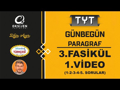 Paragraf Soru Çözümü | Günbegün Paragraf Fasikül 3 – Video 1 | Harun Tursun (ÖSYM Tarzı)