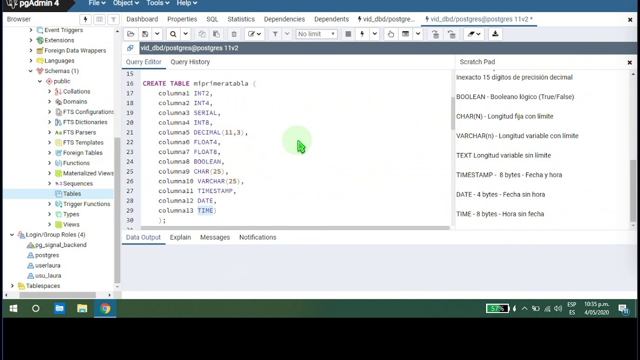 Lenguaje de Definición de Datos - DDL - PostgreSQL - YouTube