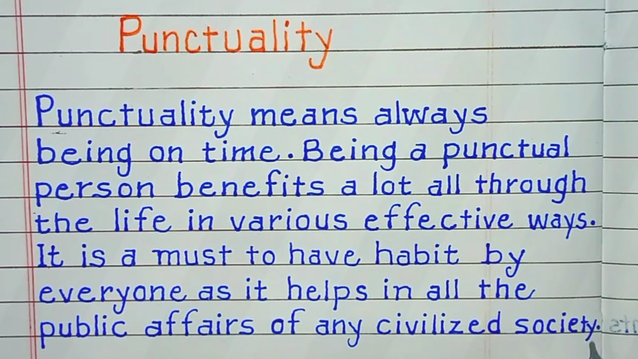 Punctuality Essay in English//handwriting practice//essay writing in ...