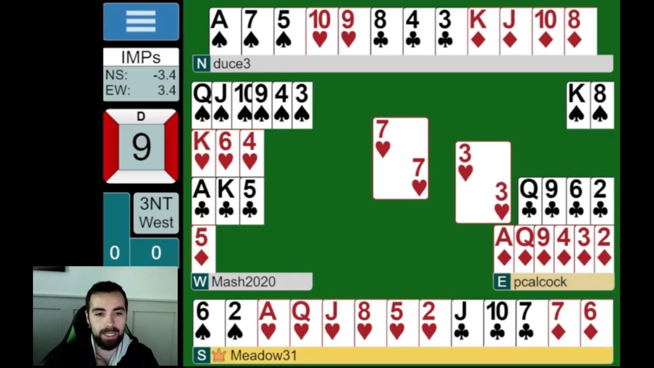 #66 ~ Commentary analysis of Online Bridge Game - 3NT - YouTube