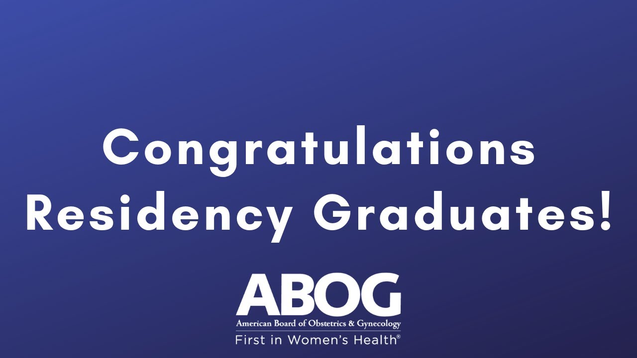 Congratulations 2020 Residency Graduates! - YouTube