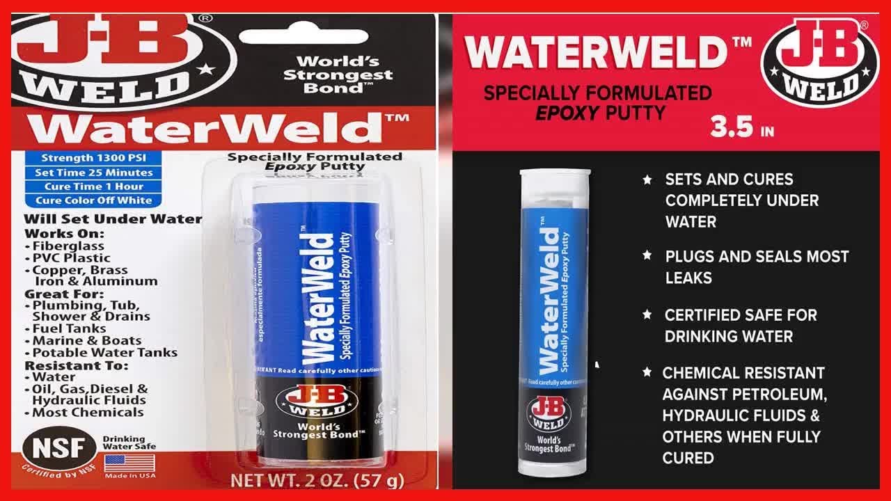 Great product - J-B Weld 8277 WaterWeld Epoxy Putty Stick - 2 oz. - YouTube