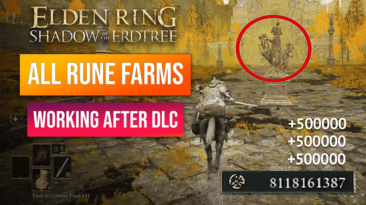 Elden Ring Shadow Of The Erdtree Rune Farm | All Rune Farm After ...