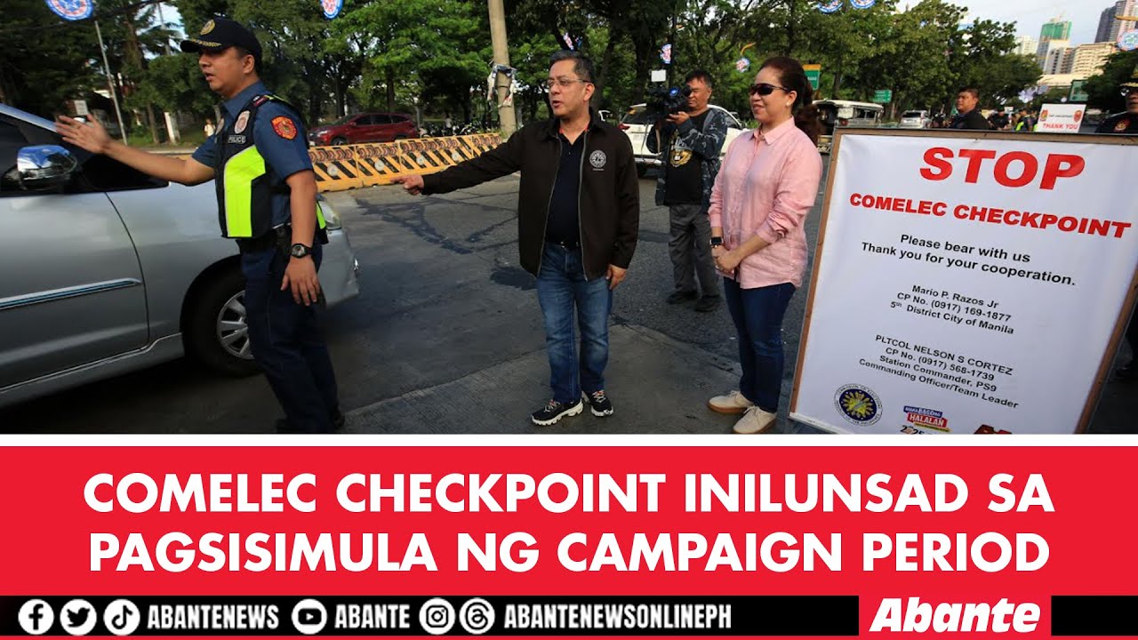 Comelec checkpoint inilunsad sa pagsisimula ng campaign period - YouTube