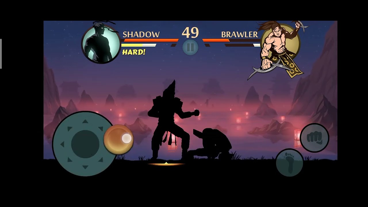 fighting without weapon SHADOW VS BRAWLER shadow fight 2 - YouTube