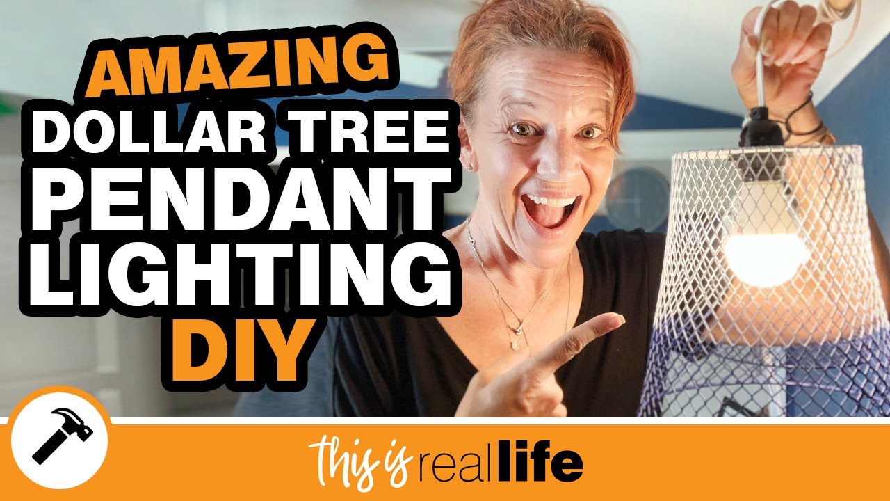 Amazing Dollar Tree Pendant Lighting DIY Tutorial - THIS IS REAL LIFE ...