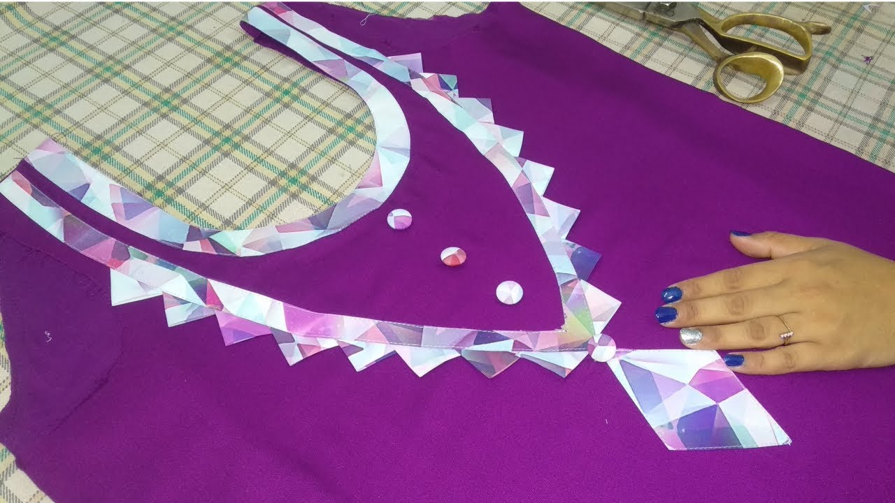 Latest Kurti Front Neck Design Cutting and Stitching || Reet Designs ...