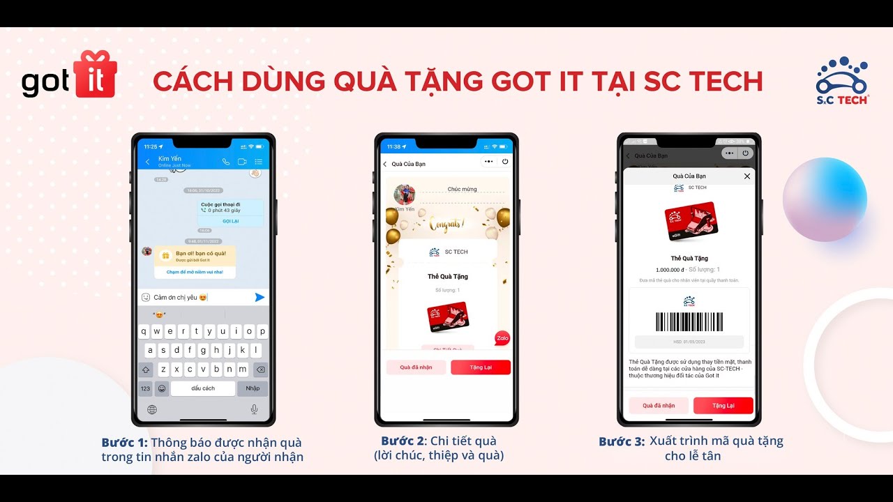 Hướng dẫn sử dụng GOT IT cho SC TECH | CÁCH TẶNG QUÀ TIỆN LỢI SC TECH TỪ GOT IT - YouTube