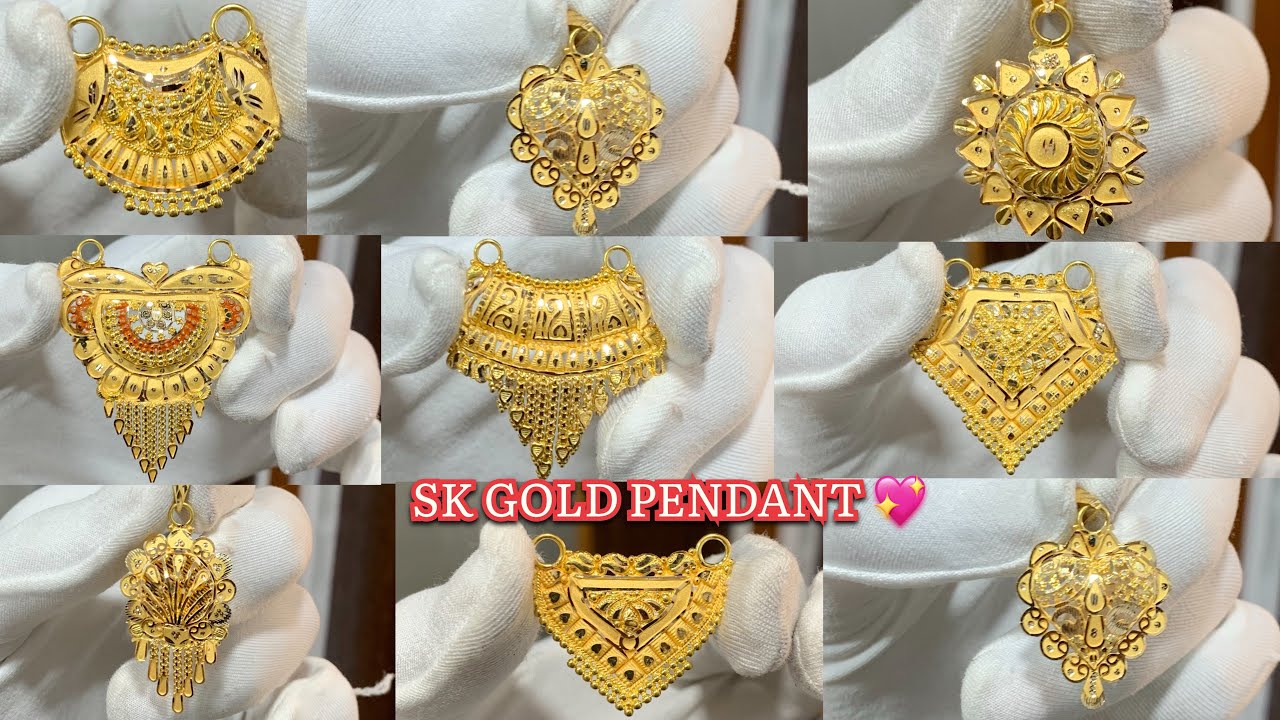 Latest Light Weight Gold Pendant Designs || SKGOLD || - YouTube