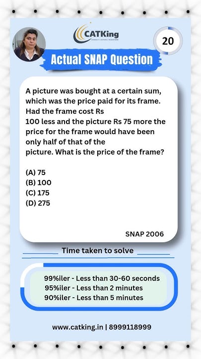 SNAP Exam PYQ | SNAP Arithmetic | SNAP Exam QUANTS PYQ | Practice ...