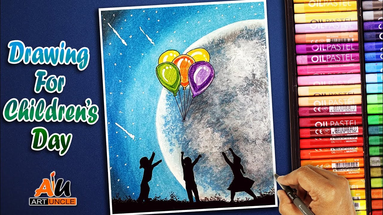 How to draw Children’s Day easy drawing- Step by step drawing for kids ...