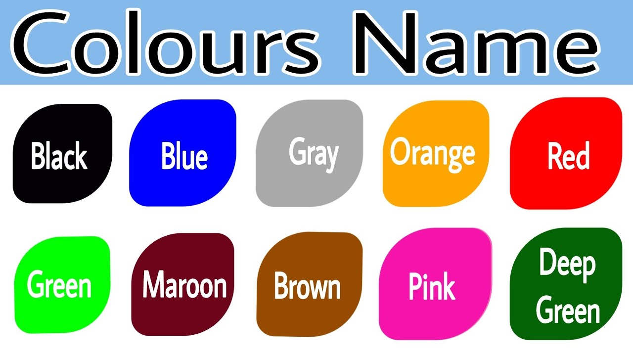 Colours Name Bengali To English || Colours Name || রঙের নাম || Colours ...