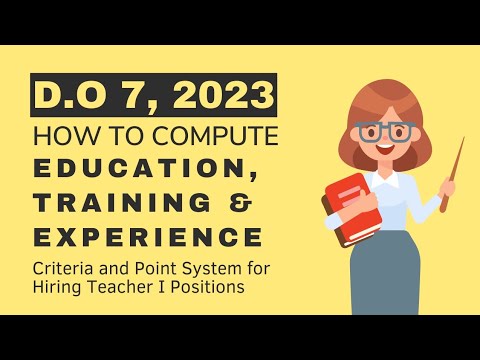 How to compute the increment points for EDUCATION, TRAINING AND ...