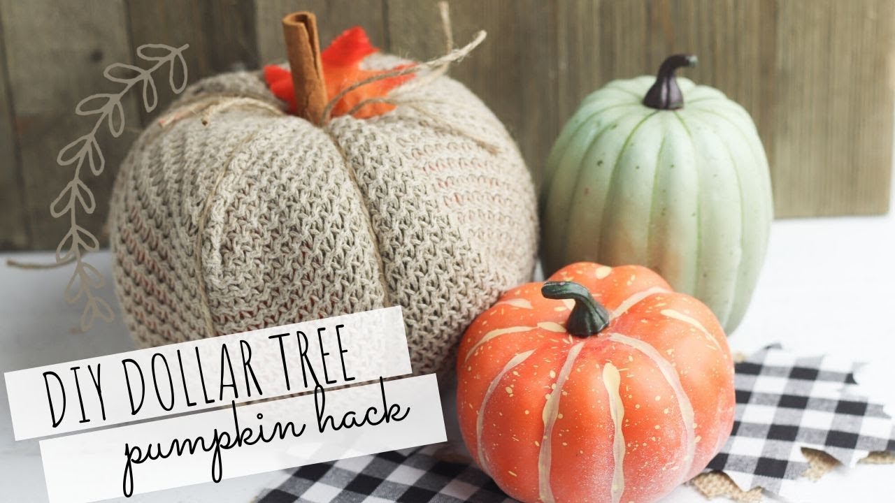 DIY Dollar Tree Pumpkin Hack Sweater Pumpkin - YouTube