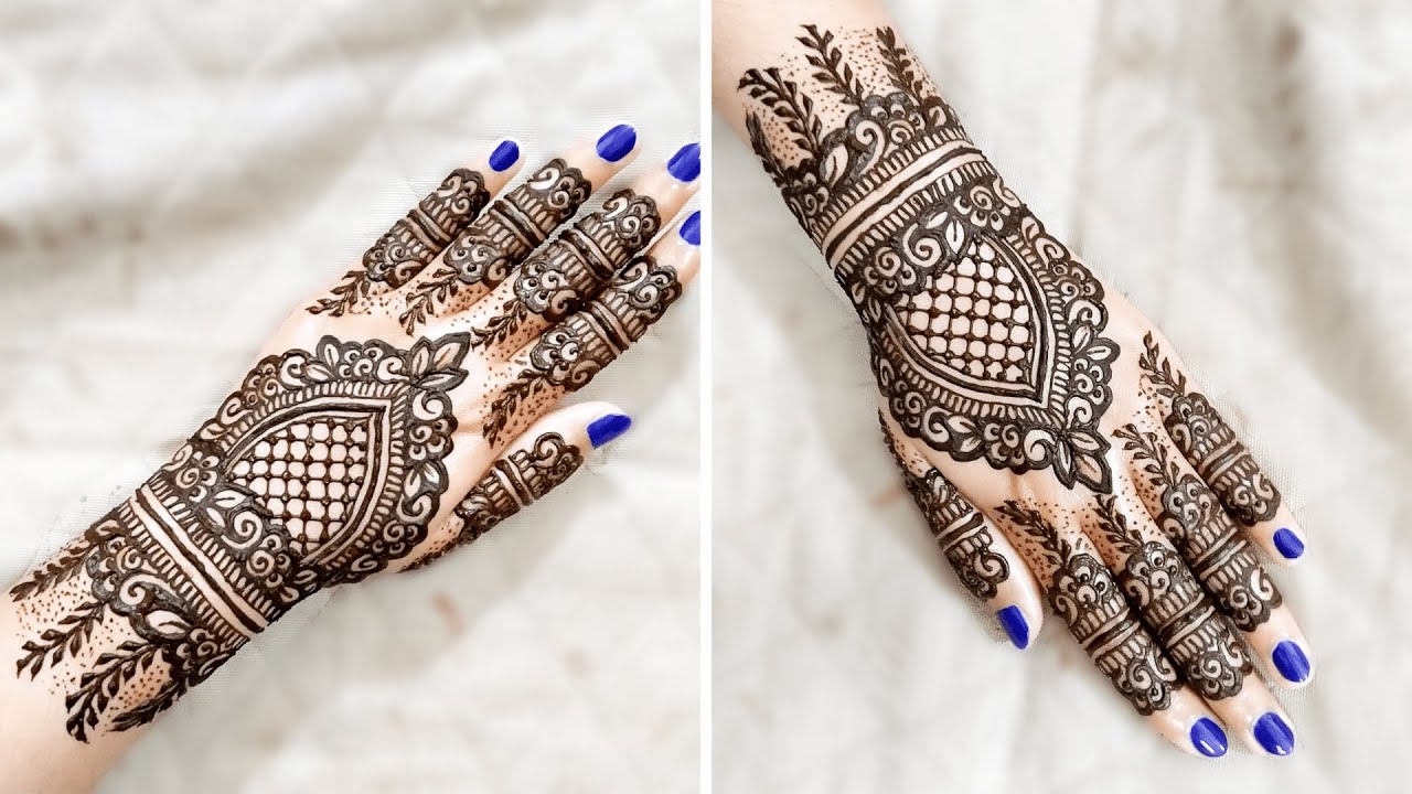 Mehraab Style Mehendi Design | Semi-Bridal Henna For Back Hand | Sam ...