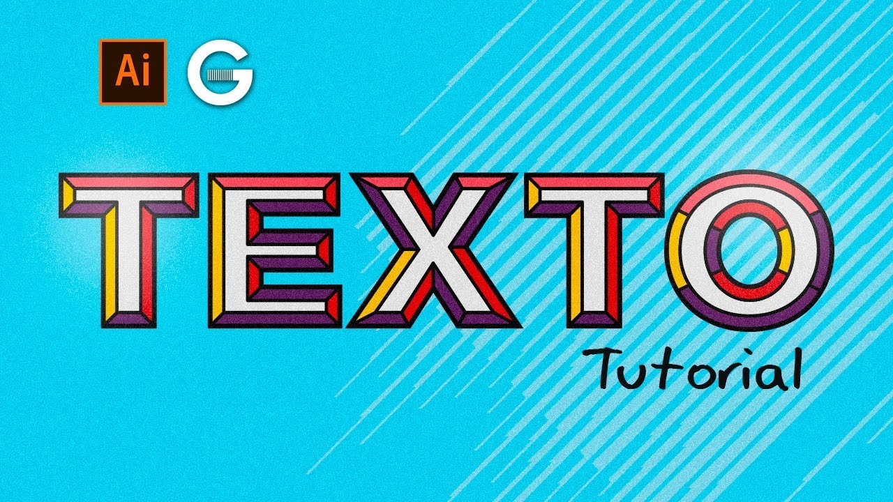 Illustrator Tutorial | Creando un Texto Biselado | Creating a Chiseled ...