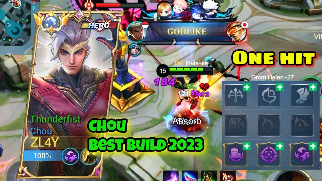 ONE HIT CHOU BEST BUILD 2023 | Emblem and Item Set - YouTube