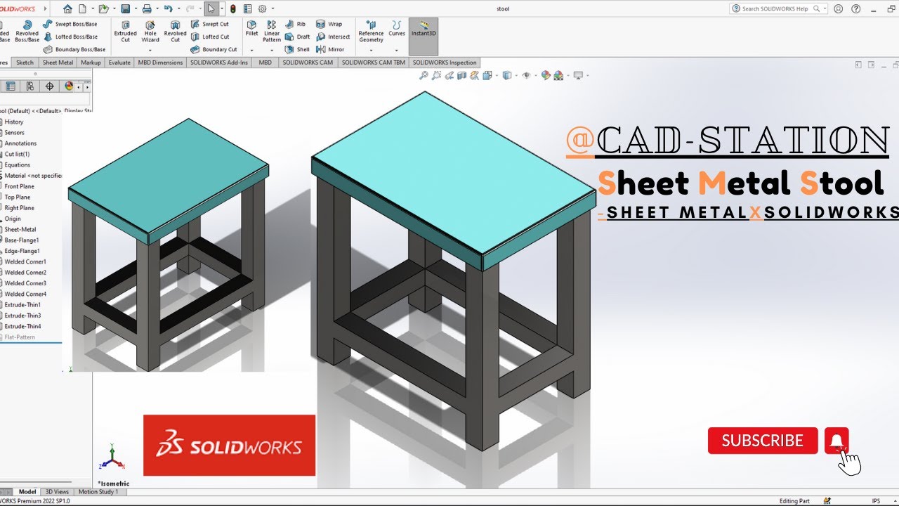 How to make #stool || #solidworkstutorial - YouTube