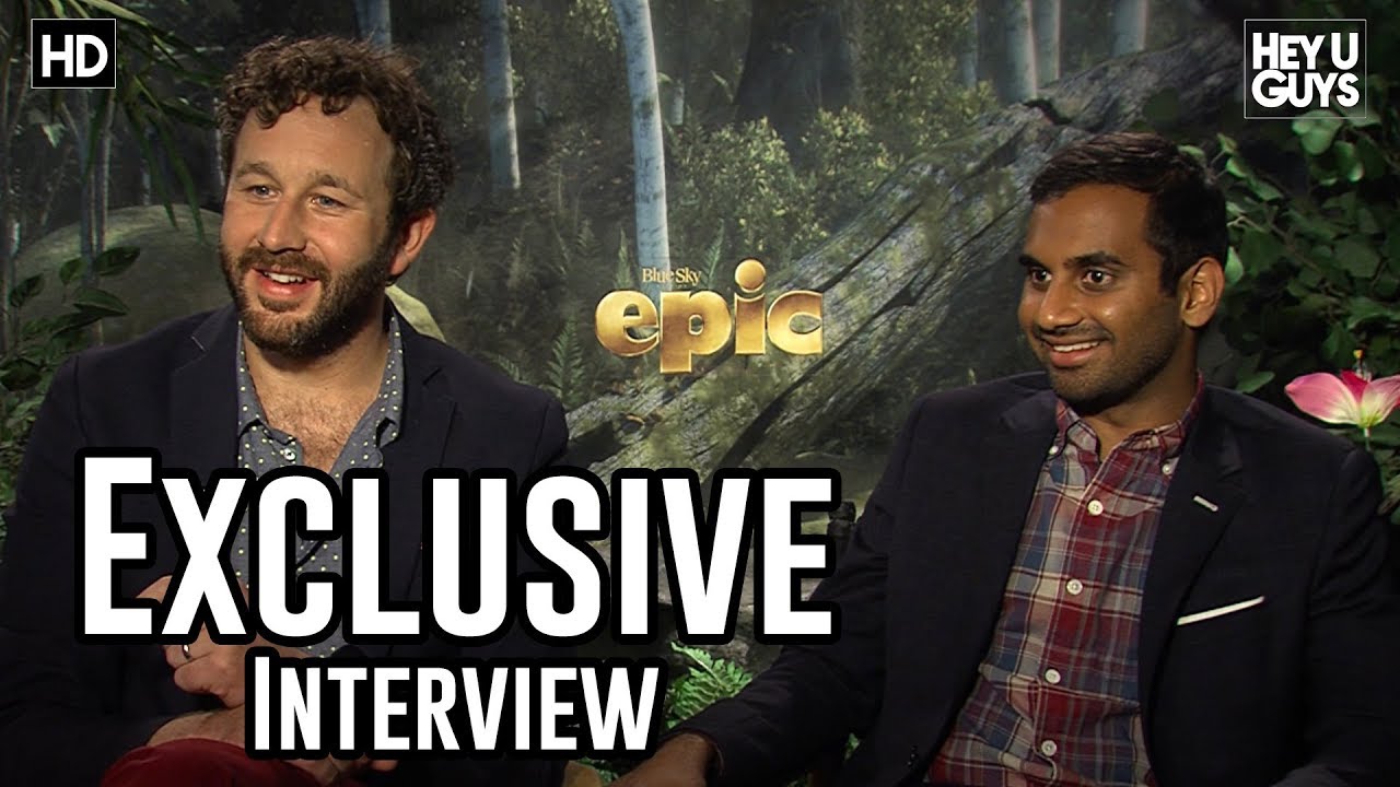Chris O'Dowd & Aziz Ansari exclusive hilarious Epic movie Interview ...