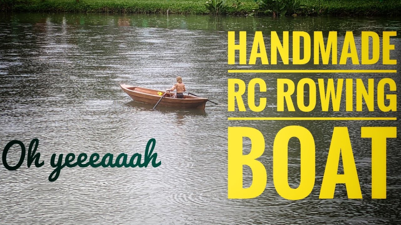 Handmade rc rowing boat 👌 - YouTube