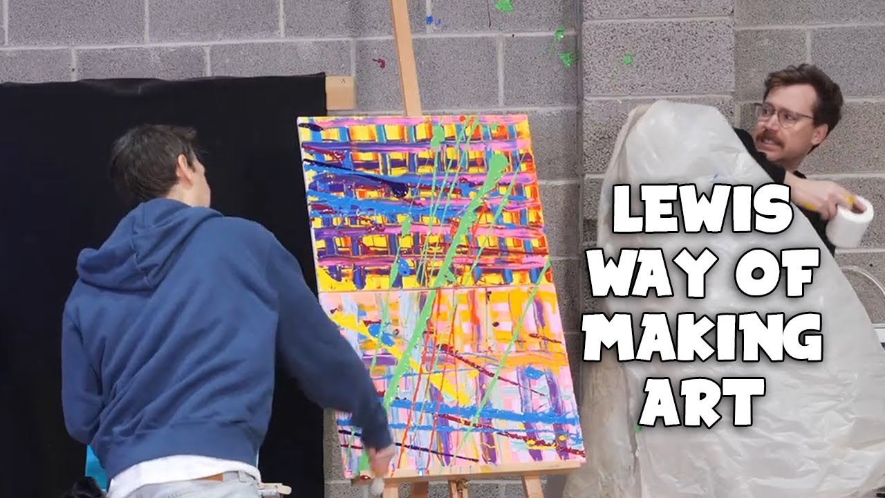 Lewis making art - YouTube