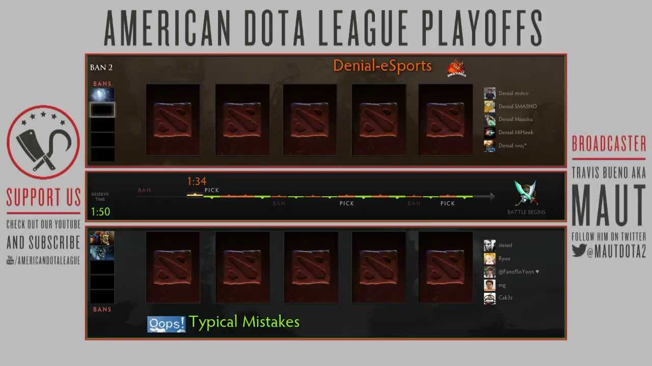 Denial Esports vs. Typical Mistakes Game 4 - American Dota League ...