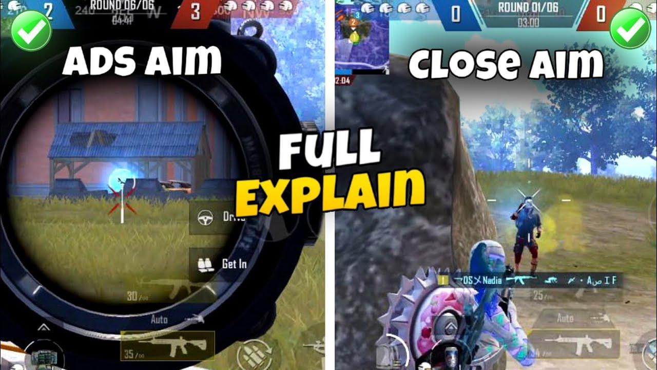 Close Aim + ADS Aim Full Explain In This Video PUBG MOBILE - YouTube