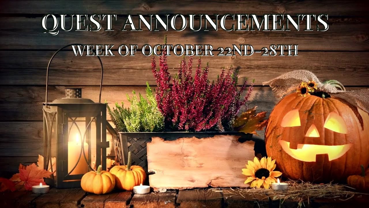 Oct 22-28 Announcements - YouTube