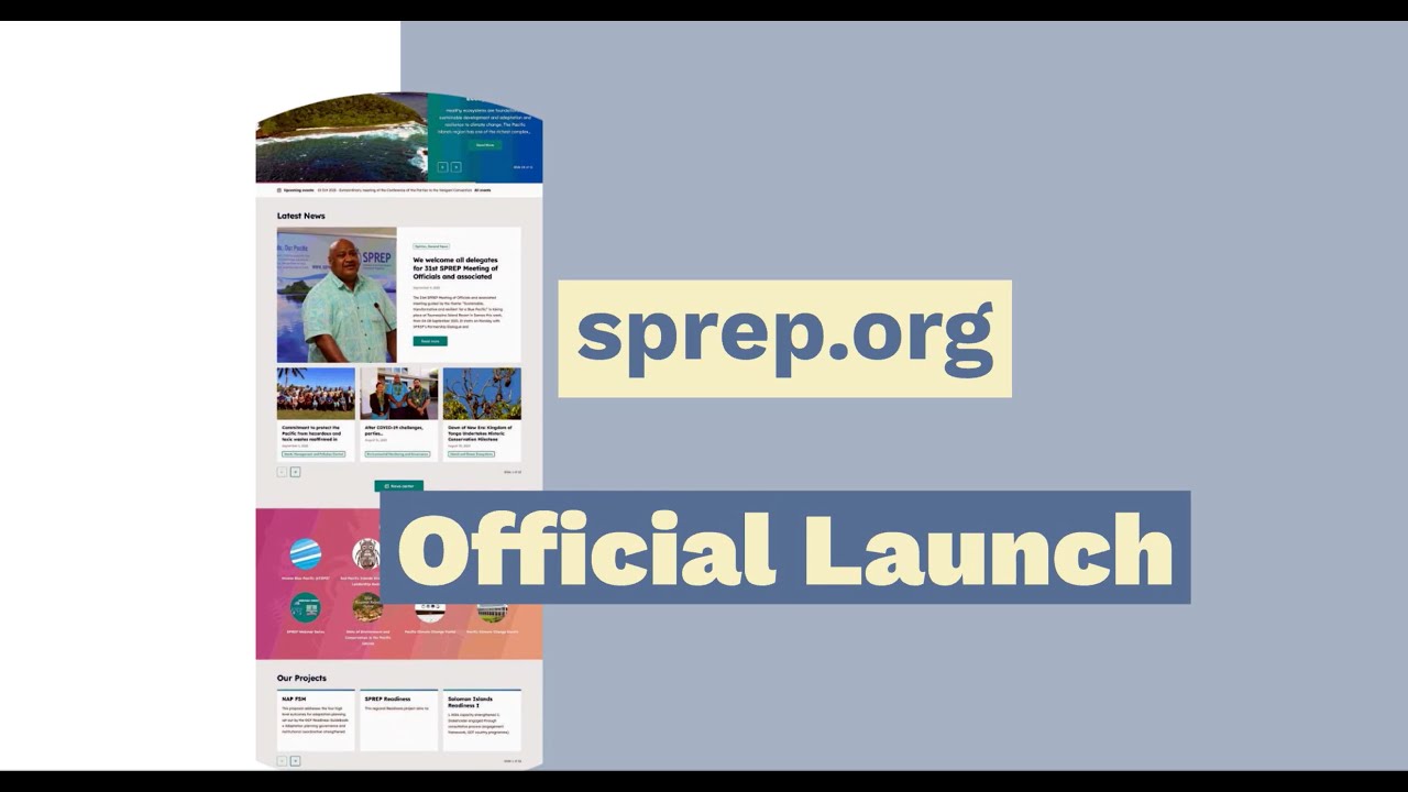 Official launch of www.sprep.org at the 31st SPREP MEETING - YouTube