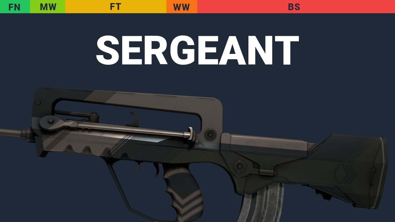 FAMAS Sergeant - Skin Float And Wear Preview - YouTube