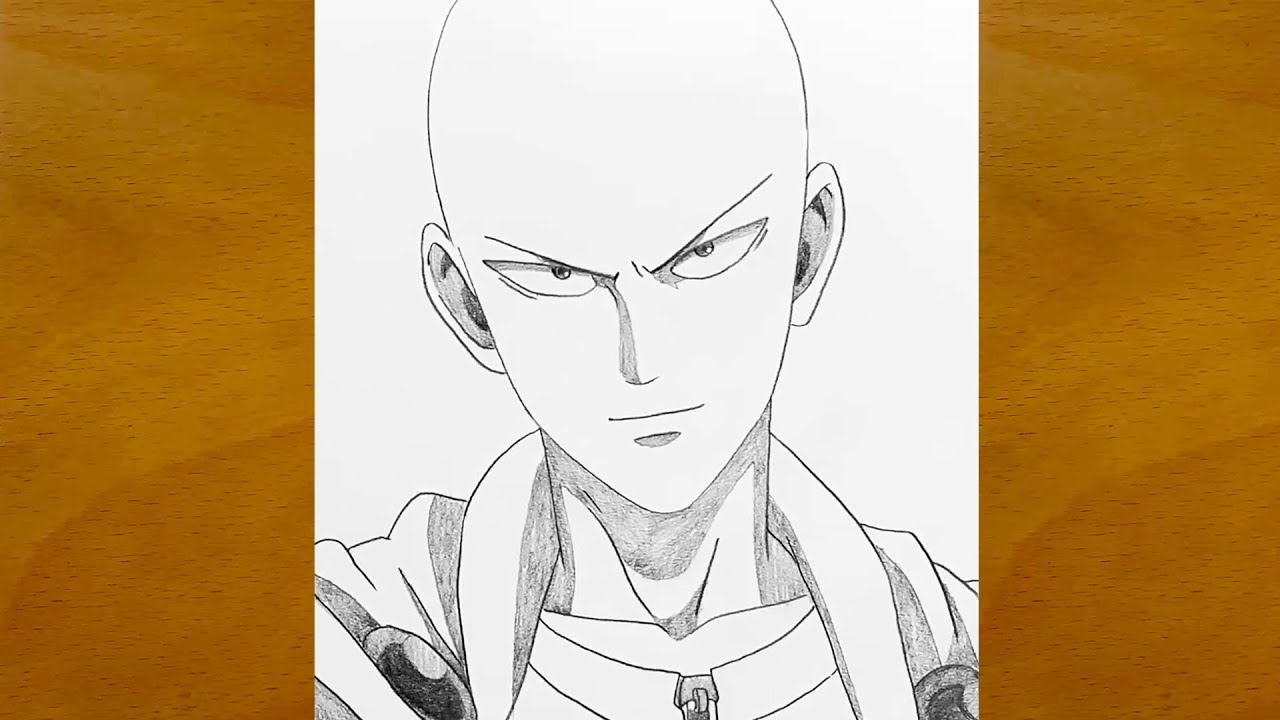 How to Draw Saitama from One Punch Man || Saitama Drawing Step by Step ...