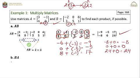 6-2 Matrix Multiplication, Inverses, and Determinants - YouTube