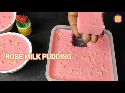 Rose Agar Agar Pudding | Rose Milk Pudding | Rose Milk Kadalpasi ...
