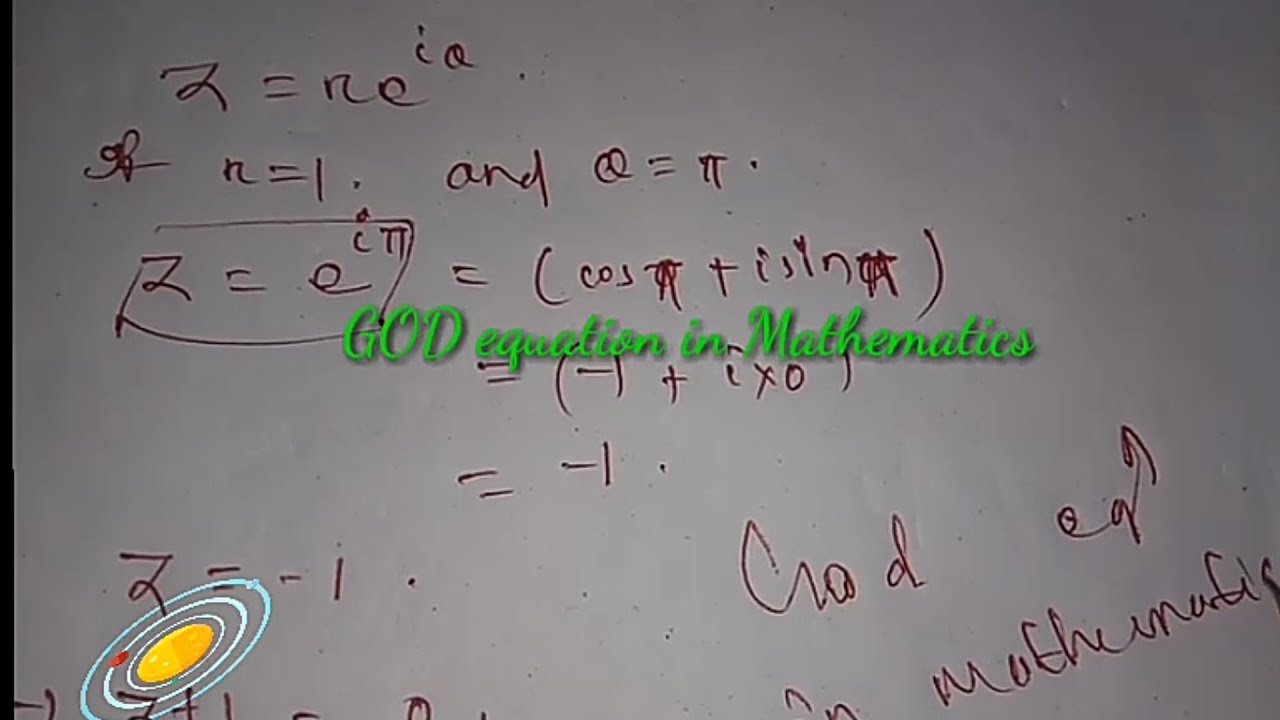 God equation in Mathematics - YouTube