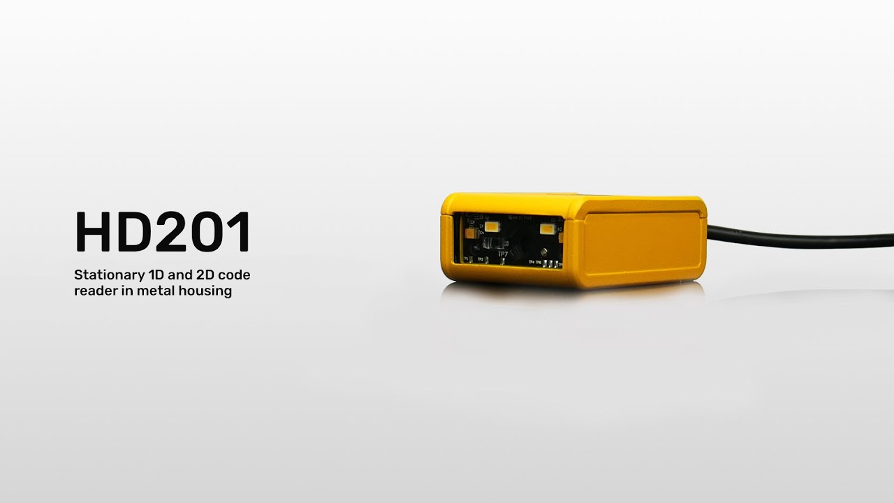 Stationary Aztec QR Code Reader in Metal Housing HD201 - YouTube
