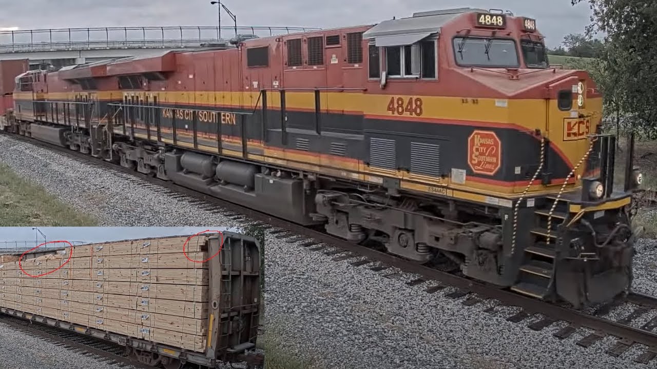 KCS 4848 MSHDA Loose Lumber Unsecured Load Sept 13 2021 - YouTube