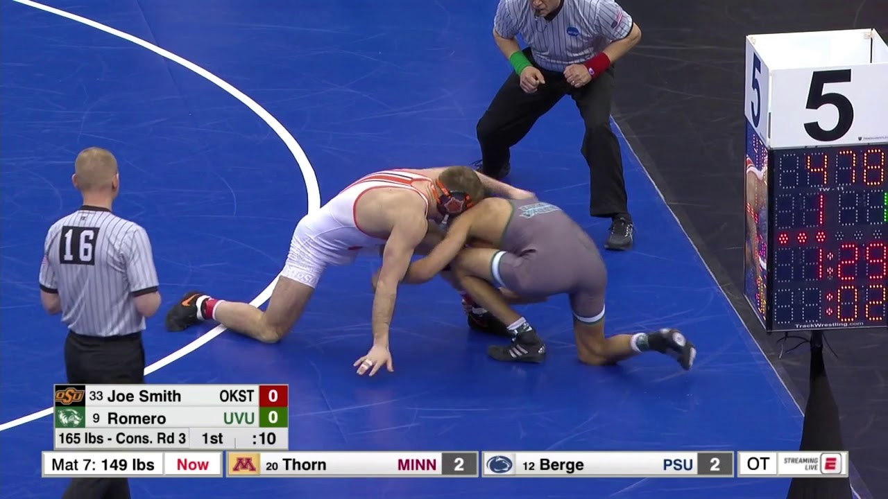 165lbs: Demetrius Romero (Utah Valley) dec Joseph Smith (Oklahoma State ...