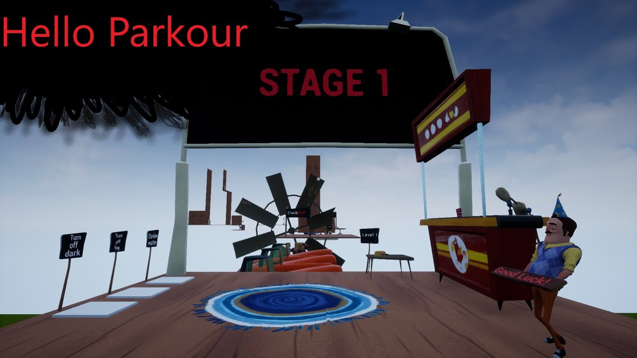 Hello Parkour || Полный АД || Hello Neighbor Mod Kit - YouTube