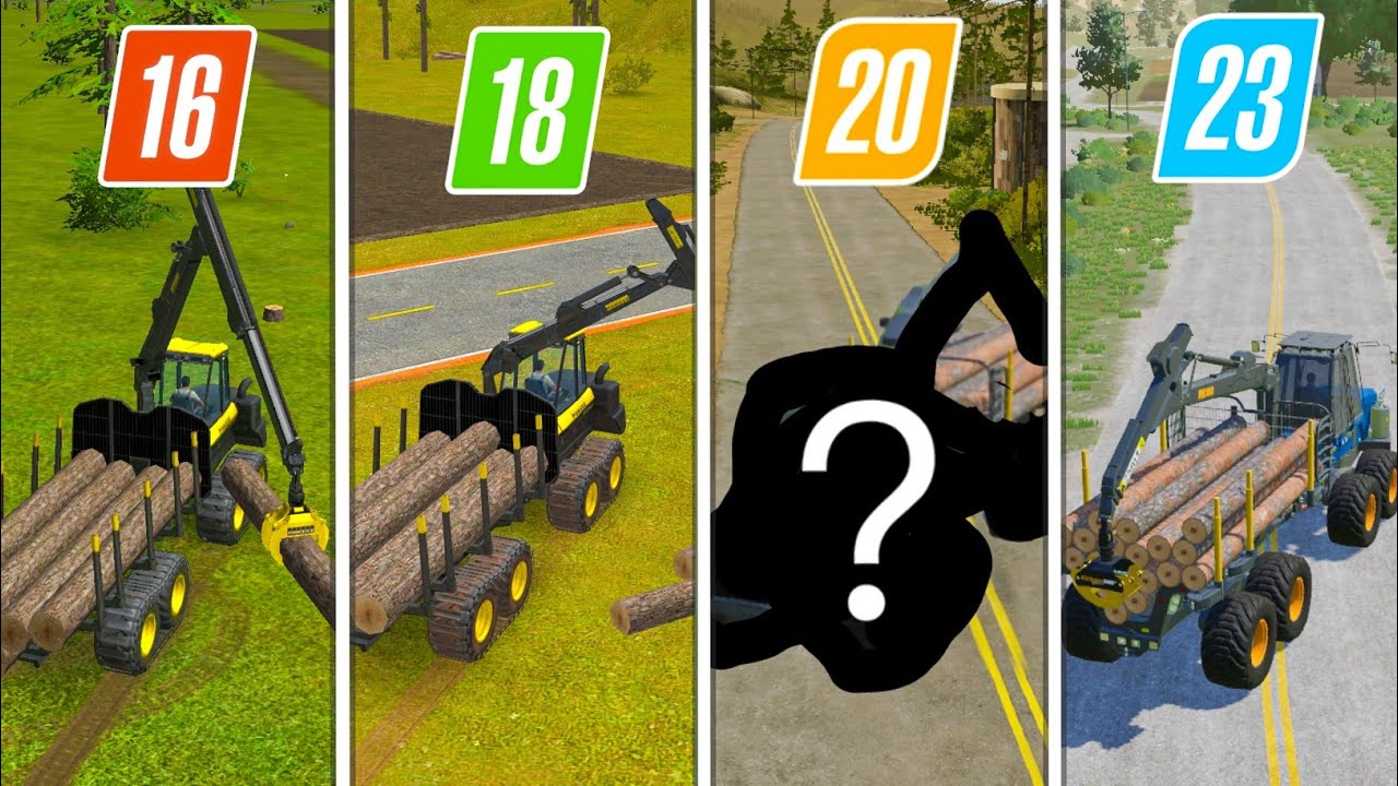 Fs16 Vs Fs18 Vs Fs20?? Vs Fs23 Forestry Gameplay | Wood Collecting ...