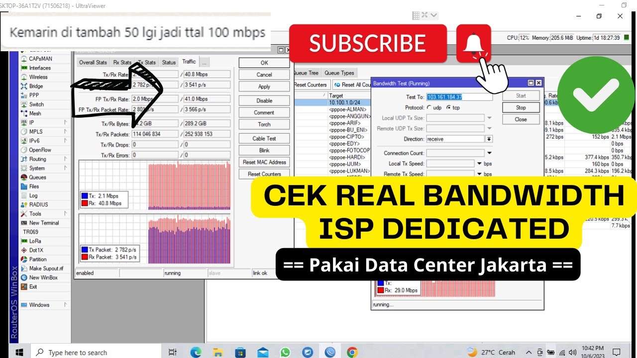 Cek Real Bandwidth ISP Dedicated ke Data Center Jakarta - YouTube