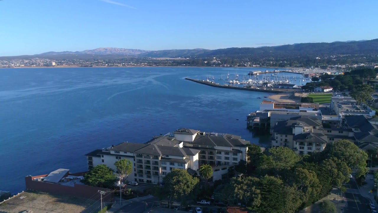 monterey bay by aerial drone - YouTube
