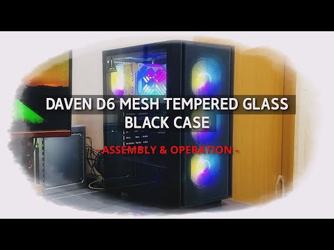 ASSEMBLY & OPERATION ★ DAVEN D6 MESH TEMPERED GLASS BLACK CASE - YouTube