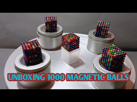 1000 Magnetic Balls Unboxing | 🌈Multicolor Rainbow Magnetic Balls ...