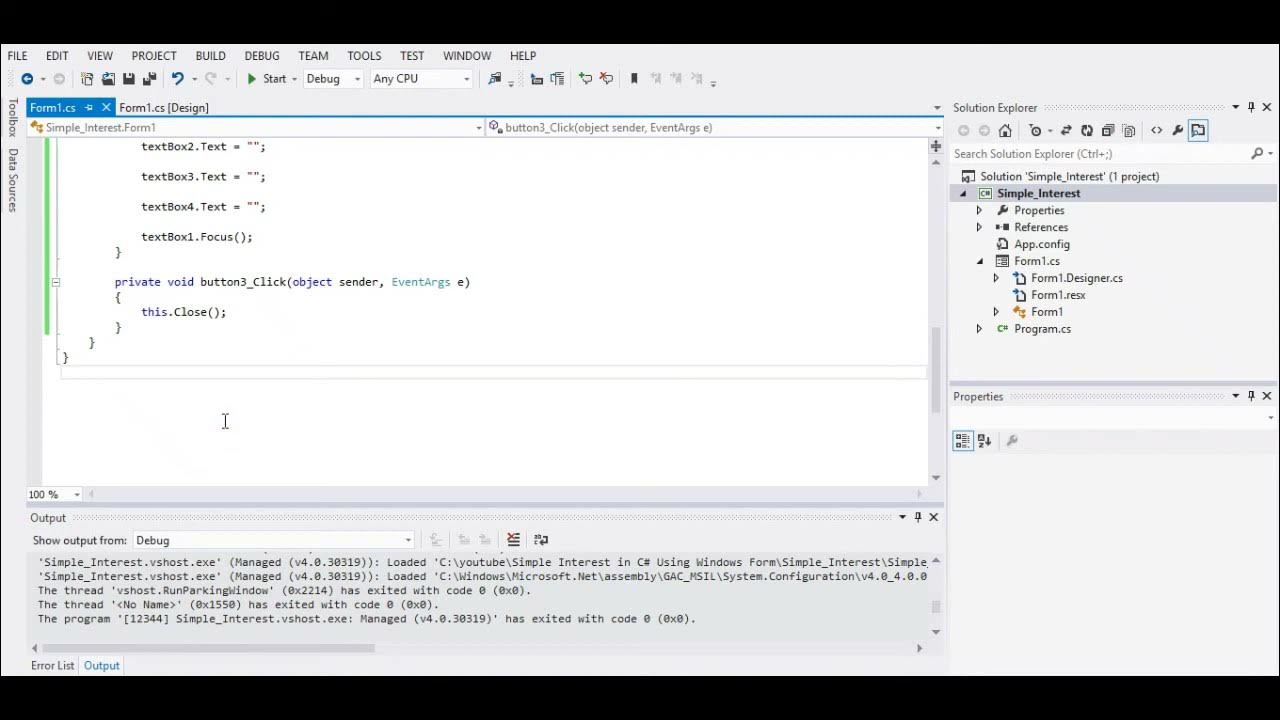 Compound Interest in C# Using Windows Form - YouTube