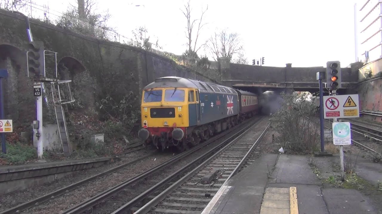 LMS Class 5MT 4-6-0 nos 44871 and 45407 passing Denmark Hill on THE ...
