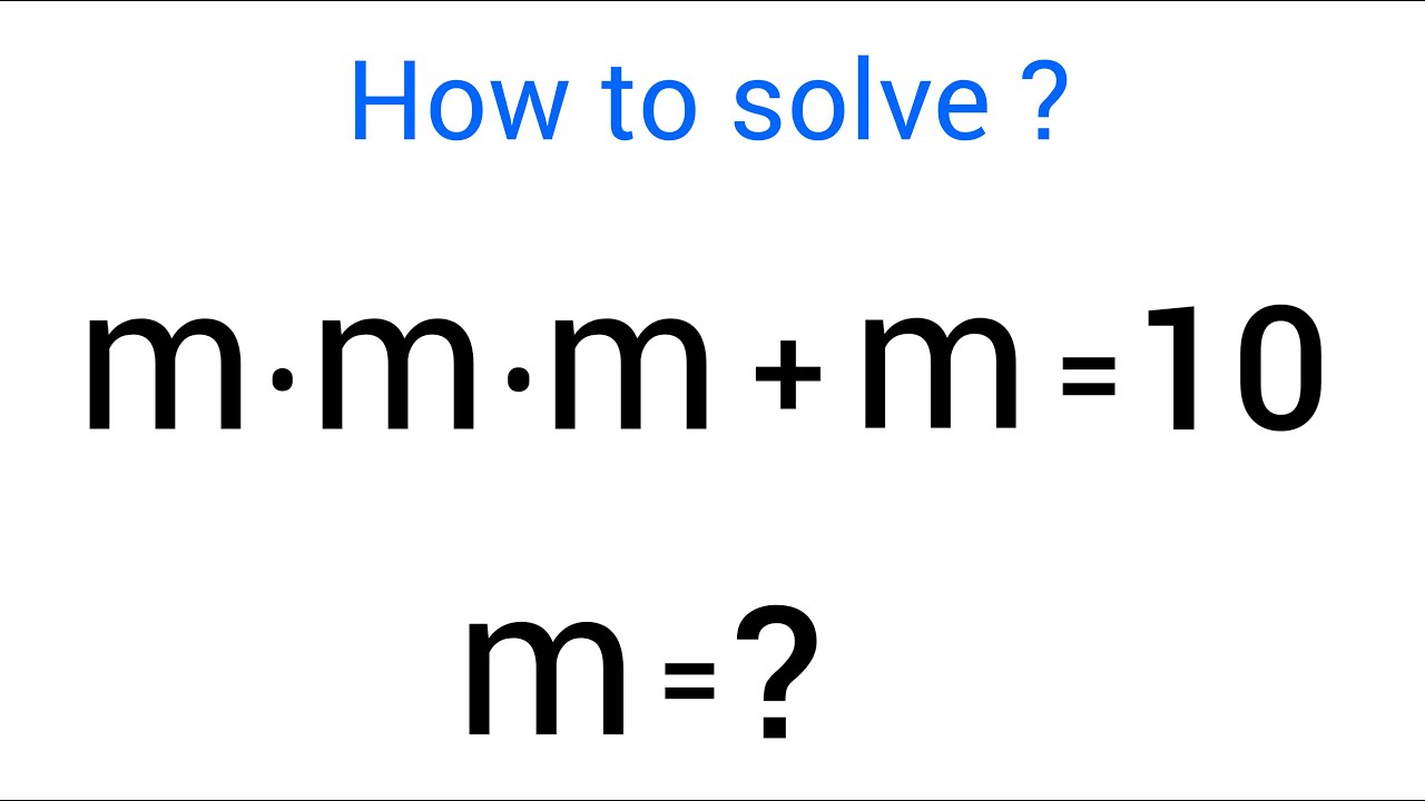 China | Can you solve this ? | Math Olympiad | find m!! - YouTube